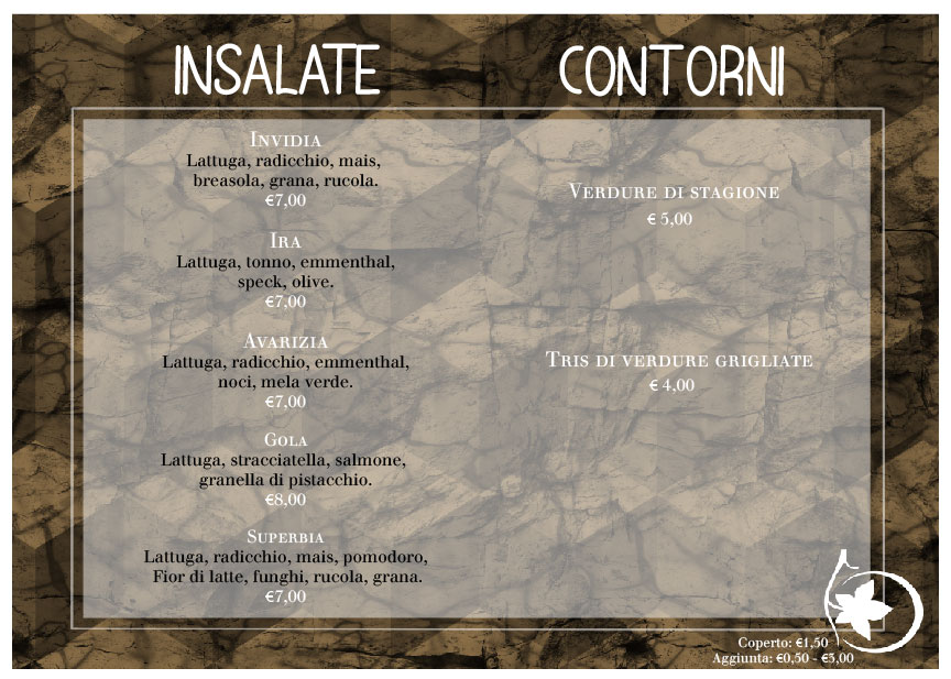 Menu - La Rustica Restaurant & Pizza