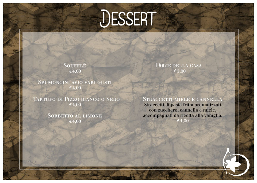 Menu - La Rustica Restaurant & Pizza